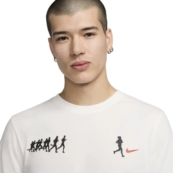 Nike Dri-fit Running T-shirt Asia Sizing - Summit White