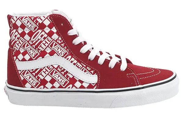 VANS Sk8-hi 'off The Wall' High Top Sneakers - Red/white