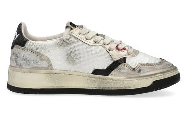 AUTRY Low Super Vintage Mesh Sneakers - White/black
