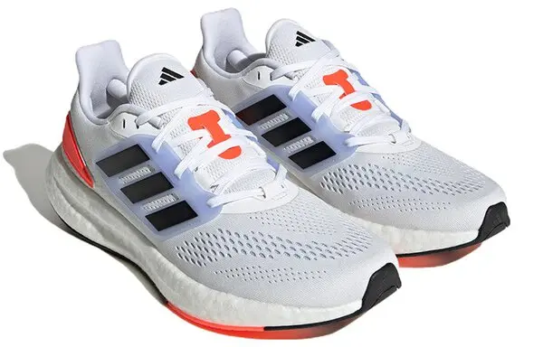 Adidas Pure Boost 22 Athletic Shoes - Cloud White/core Black/blue Dawn