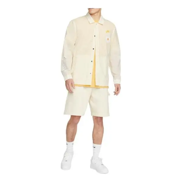 Nike Retro Embroidered Daisy Long Sleeves Autumn Coconut Milk Shirt - Multi-color