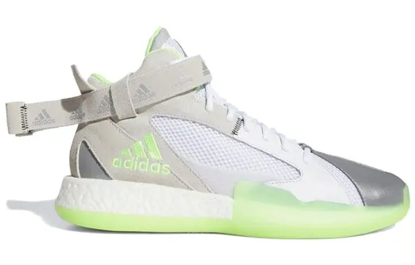 Adidas Posterize Mid Top Basketball Sneakers - Grey/green
