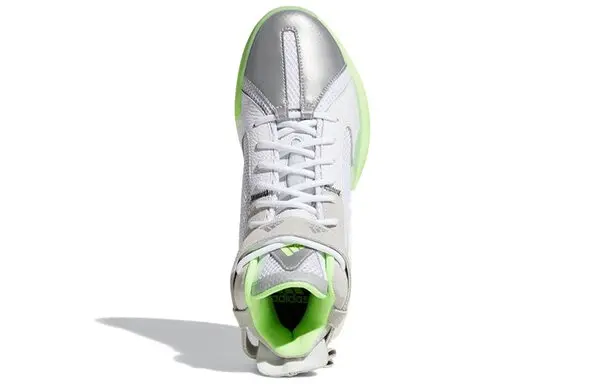 Adidas Posterize Mid Top Basketball Sneakers - Grey/green