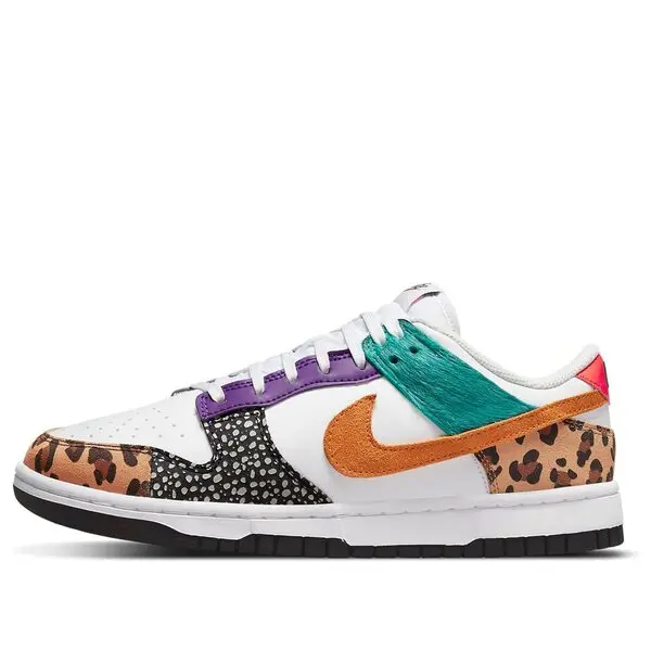 Nike Dunk Low Se Safari Mix Sneakers - White/black/blue