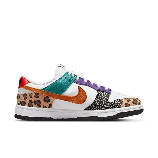 Nike Dunk Low Se Safari Mix Sneakers - White/black/blue