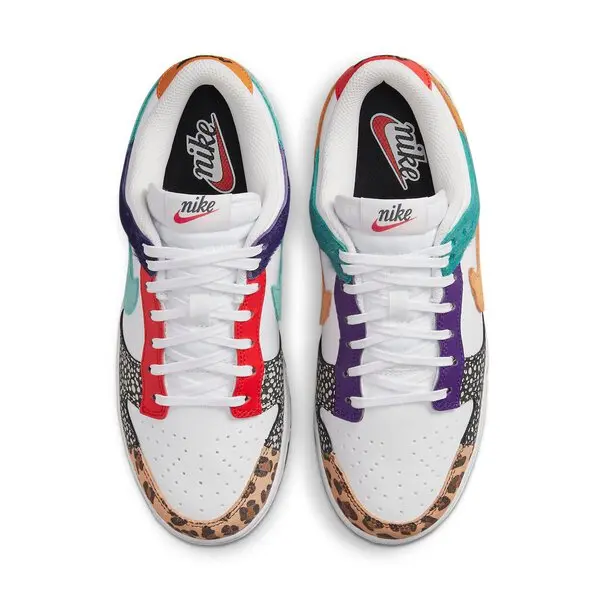 Nike Dunk Low Se Safari Mix Sneakers - White/black/blue