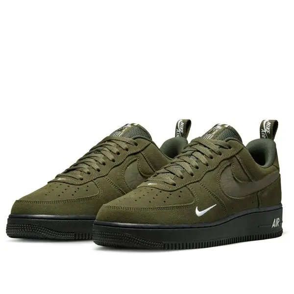 Nike Force 1 Low '07 Lv8 "reflective Swoosh" Sneakers - Khaki