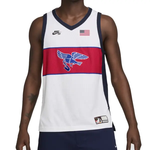 Nike Dri-fit Adv Sleeveless Jersey 'team Usa - White/red/navy