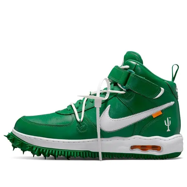 Nike X Off-white Air Force 1 Mid Sp Leather 'pine Green - Pine Green/white-white