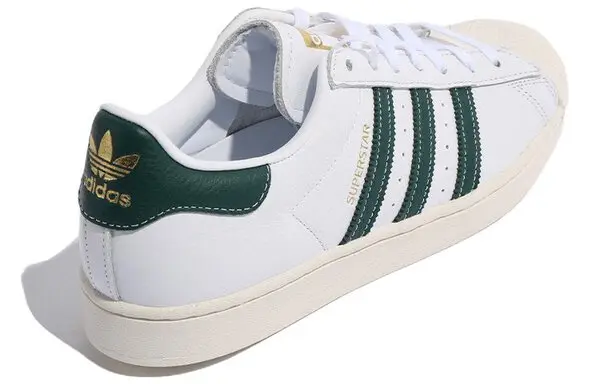 Adidas Superstar Low Top Sneakers - White/green