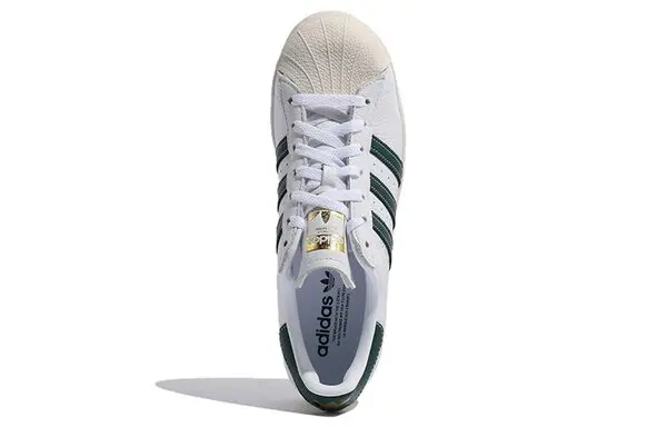 Adidas Superstar Low Top Sneakers - White/green