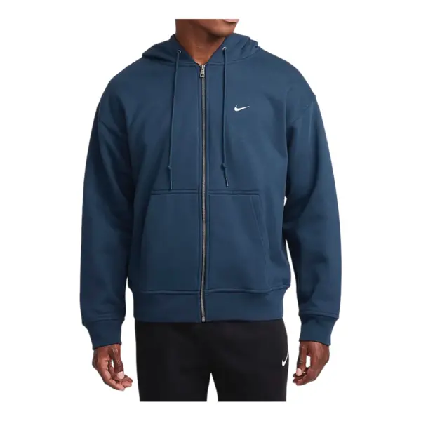 Nike Solo Swoosh Zip-up Hoodie - Blue/white