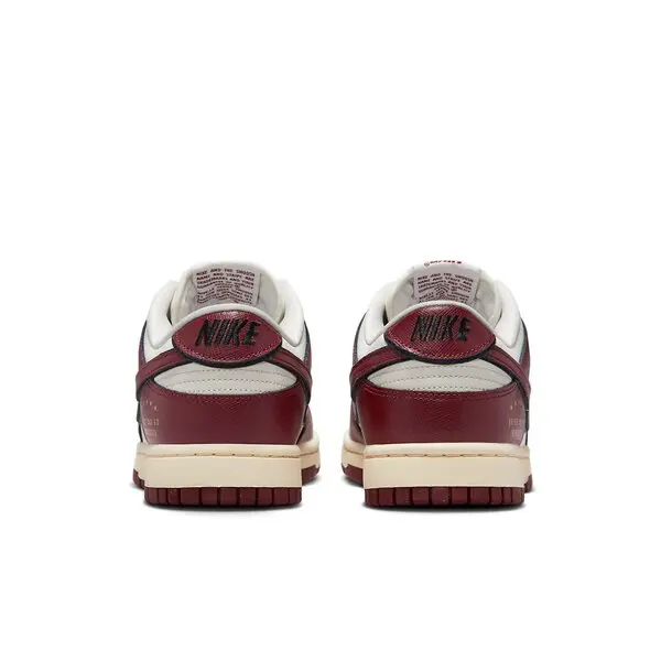 Nike Dunk Low Se "just Do It" Sail Team Red Sneakers - Sail/team Red/black