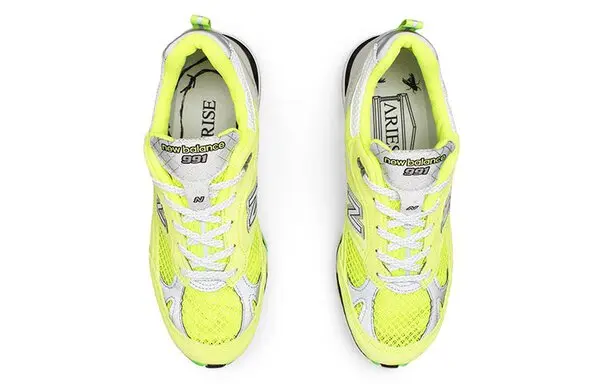 NEW BALANCE Aries X 991 Made In England - Yellow/gray/green