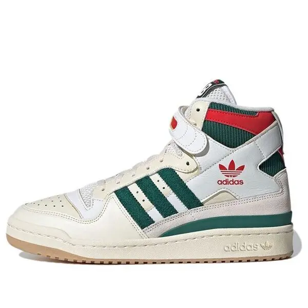 Adidas Originals Forum 84 High Top Sneakers - White/green/red