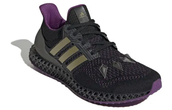 Adidas Marvel X Ultra 4d 'black Panther' Sneakers - Black/gold