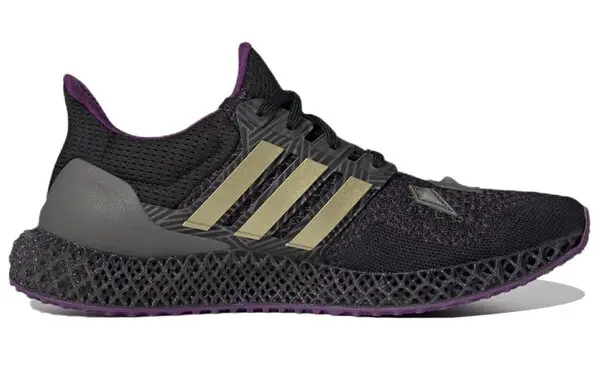 Adidas Marvel X Ultra 4d 'black Panther' Sneakers - Black/gold