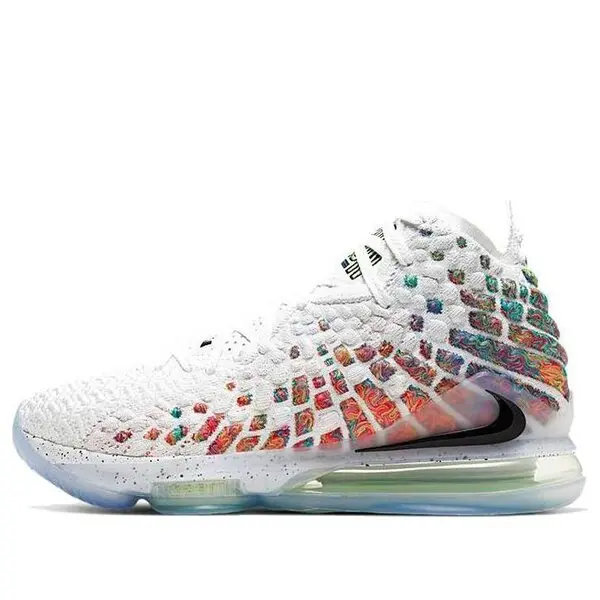 Nike Lebron 17 'air Command Force' Basketball Sneakers - White