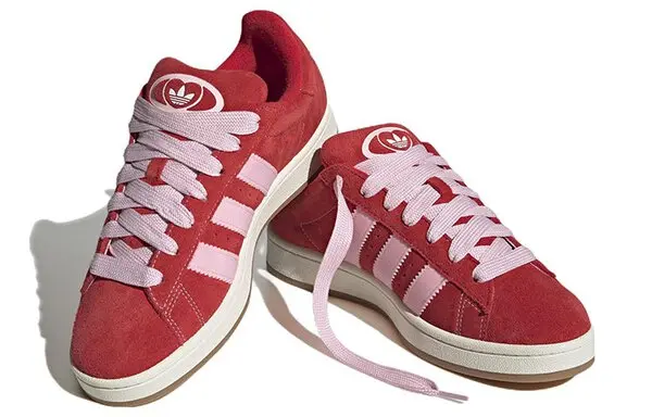 Adidas Campus 00s Lace-up Sneakers - Red/pink/white