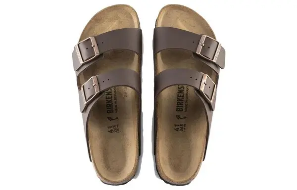 BIRKENSTOCK Arizona Birko Flor Slides - Brown