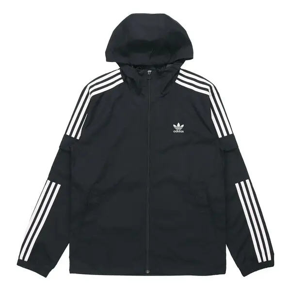 Adidas Originals 3-stripes Wb Fz Hoodie Jacket For - Black