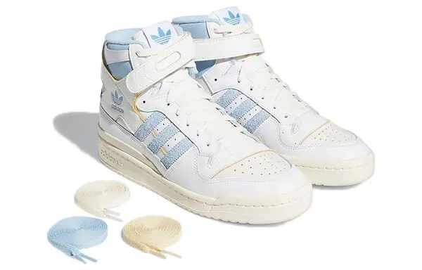 Adidas Forum 84 High High Top Sneakers - Creamwhite/white/blue