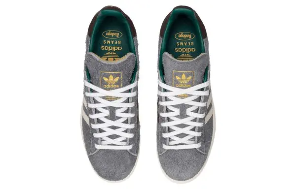 Adidas X Bodega X Beams Campus Sneakers - Grey Four/off White/collegiate Green