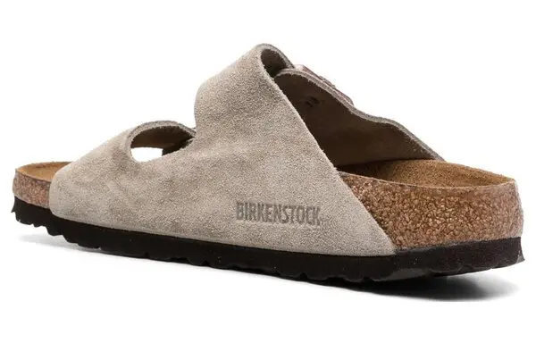 BIRKENSTOCK Arizona Soft Footbed Suede Leather Sandals - Tan