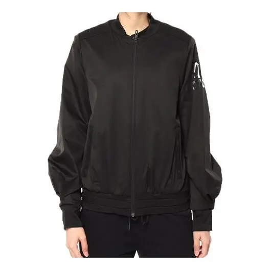 Adidas Bomber Track Jacket With Logo Detail - Black