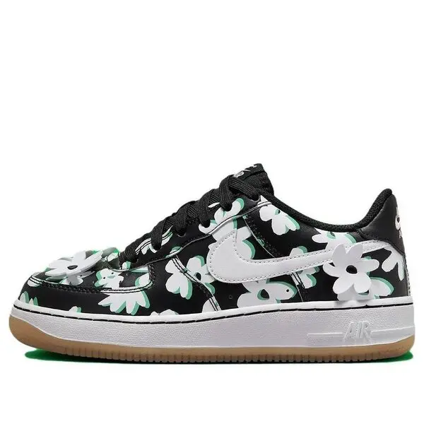 Nike Force 1 Lv8 'black White Flowers' Sneakers
