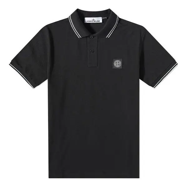 Stone Island Patch Polo Shirt - Black