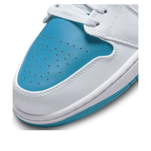 JORDAN Air 1 Low "aquatone" Leather Sneakers - Aquatone/celestial Gold/white