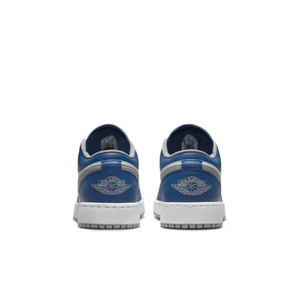 JORDAN 1 Low 'true Blue Cement' Sneakers - White/gray/blue