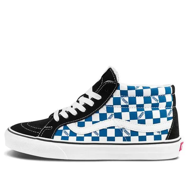 VANS Sk8-mid Checkerboard Blue/white - Bluewhite
