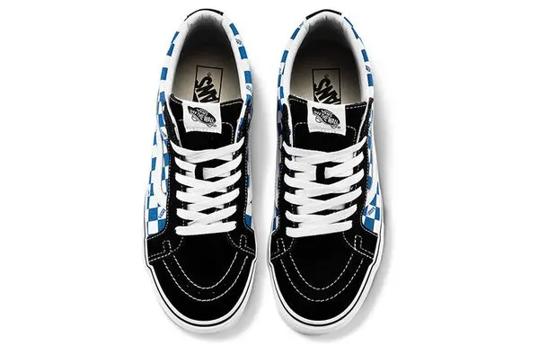 VANS Sk8-mid Checkerboard Sneakers - Bluewhite