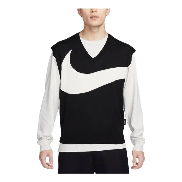 Nike Swoosh Sweater Vest - Black/white