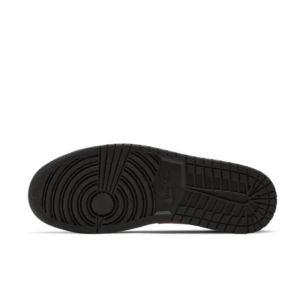 JORDAN Air 1 Mid Pink Shadow Sneakers - Black/hot Punch/white