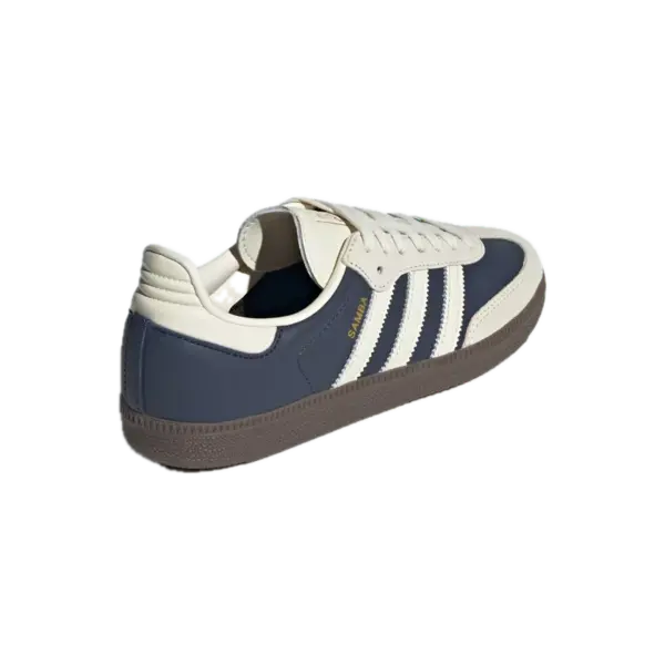 Adidas Samba Lace-up Sneakers - Night Indigo/cream White/gold Metallic