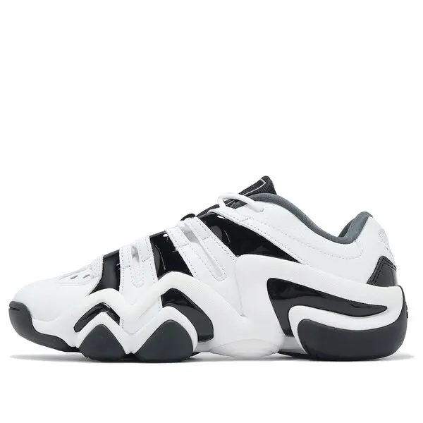 Adidas Crazy Low "footwear White Core Black - Footwear White/core Black/collegiate Purple