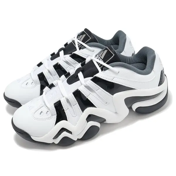 Adidas Crazy Low "footwear White Core Black - Footwear White/core Black/collegiate Purple