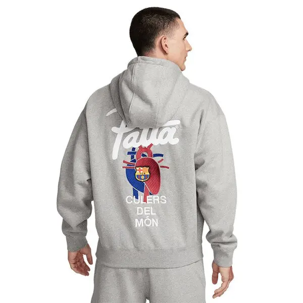 Nike Fc Barcelona X Patta Solo Swoosh Hoodie 'grey - Grey/multi-color