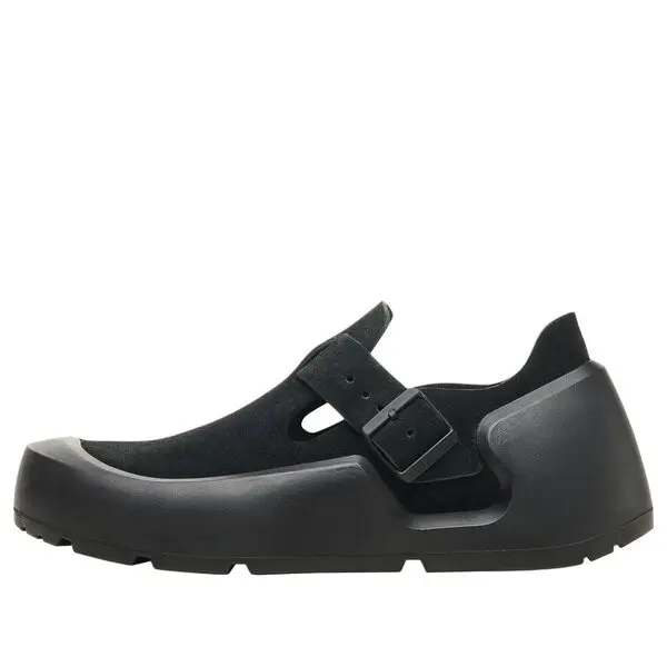 BIRKENSTOCK Reykjavik Nubuk Leather Mary Jane Style Shoes - Black