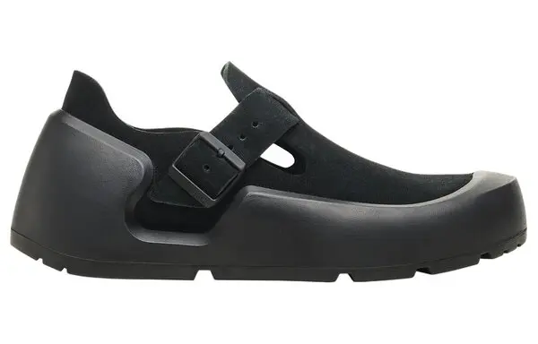BIRKENSTOCK Reykjavik Nubuk Leather Mary Jane Style Shoes - Black