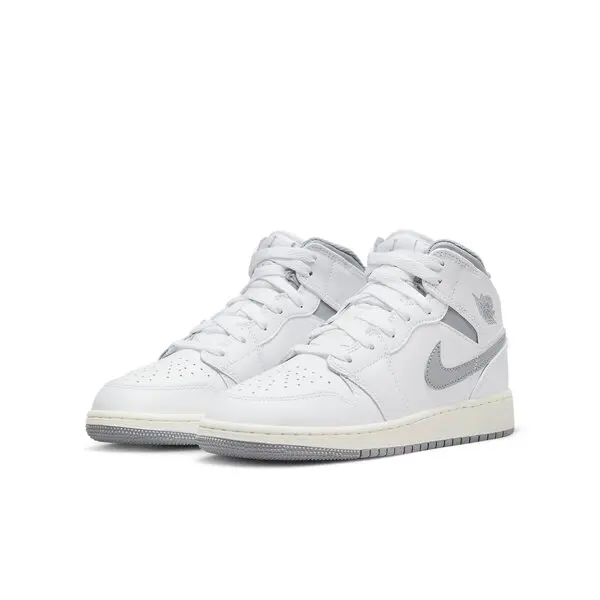 JORDAN Air 1 Mid Sneakers - White/gray