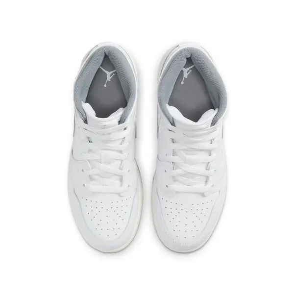 JORDAN Air 1 Mid Sneakers - White/gray