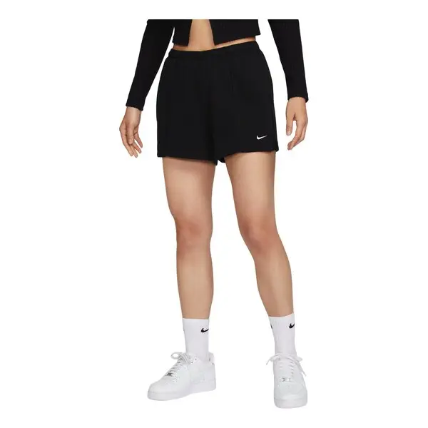 Nike Chill Terry Mid-rise 4 French Terry Shorts - Black