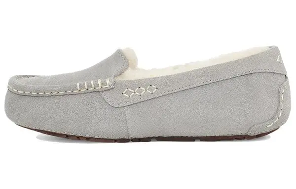 UGG Ansley Suede Moccasin Slippers - Grey