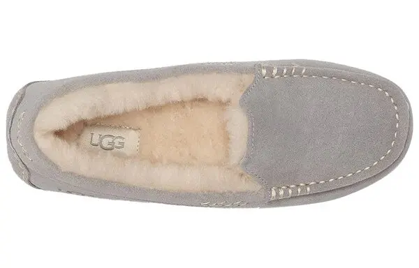 UGG Ansley Suede Moccasin Slippers - Grey
