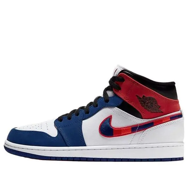 JORDAN 1 Mid Sneakers - White/university Blue