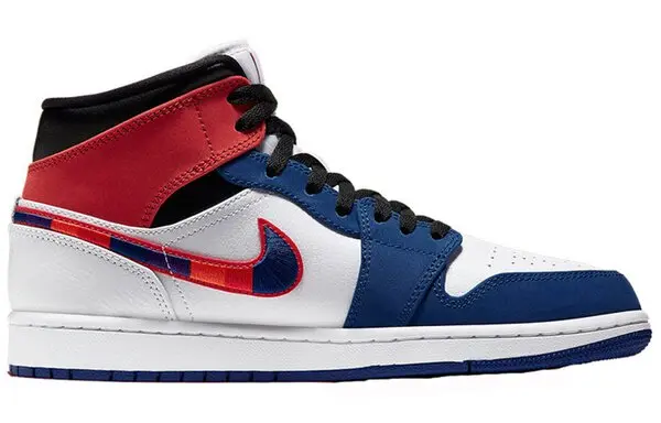 JORDAN 1 Mid Sneakers - White/university Blue